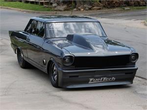 1970 – '72 Chevy Chevelle Race Hood With "Bubble" Scoop, "Race Weight" Full Pin On